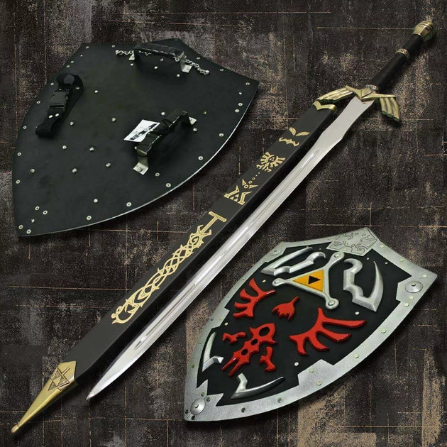 Legend of Zelda Master Sword Replica – Black Limited Edition with Shie ...